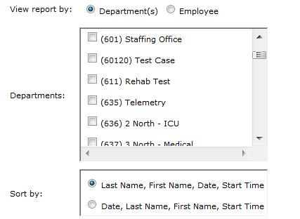 Unscheduled Absences Report