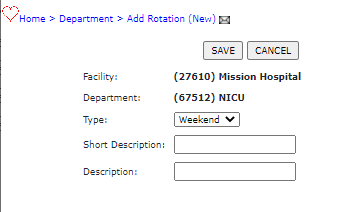 Rotation: Defining Department Rotations
